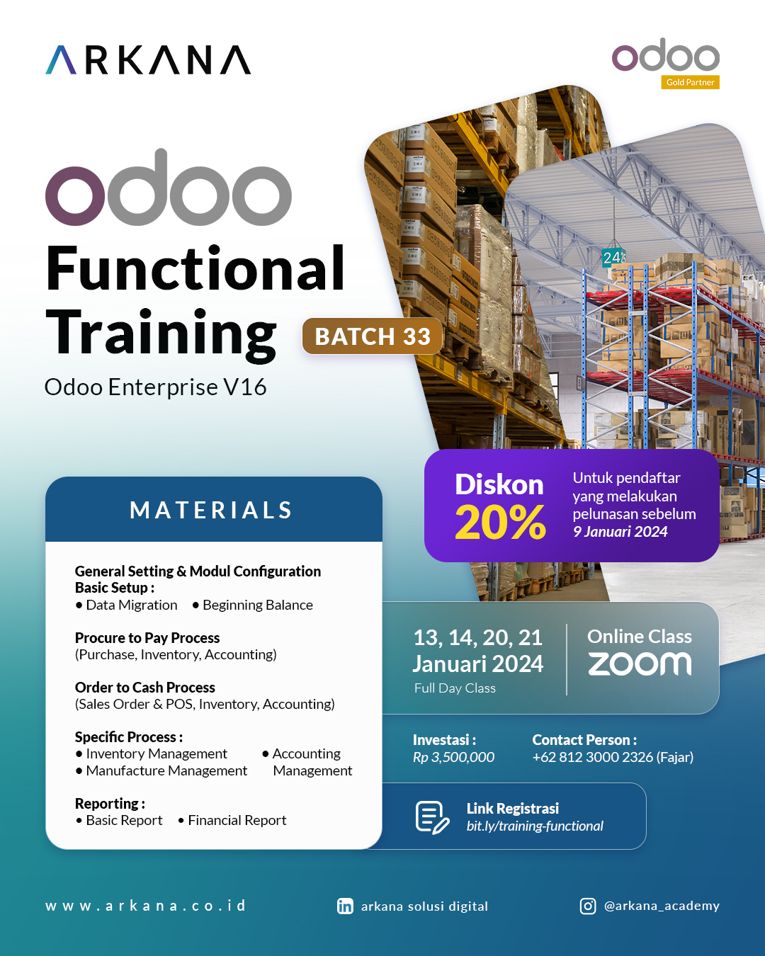 Odoo Functional Training | Indonesia